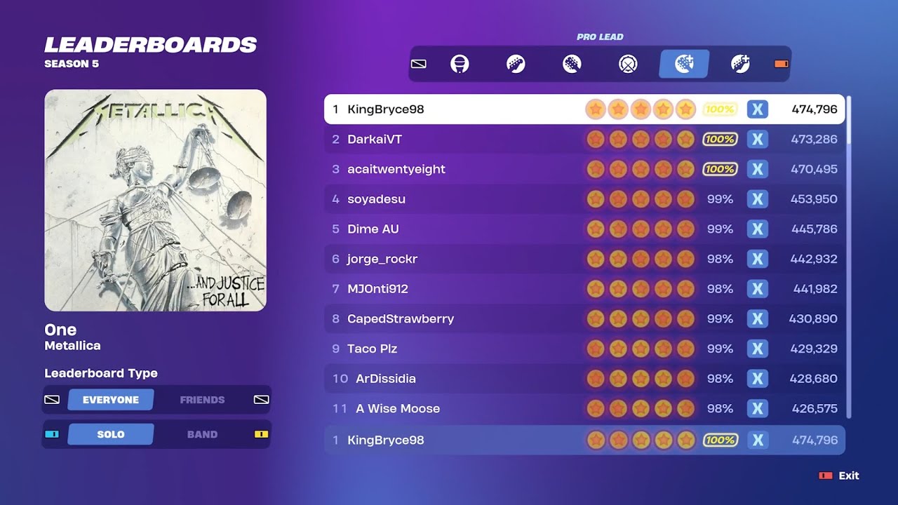 One - Expert Pro Lead 100% FC 1st Place (Fortnite Festival S5) - YouTube