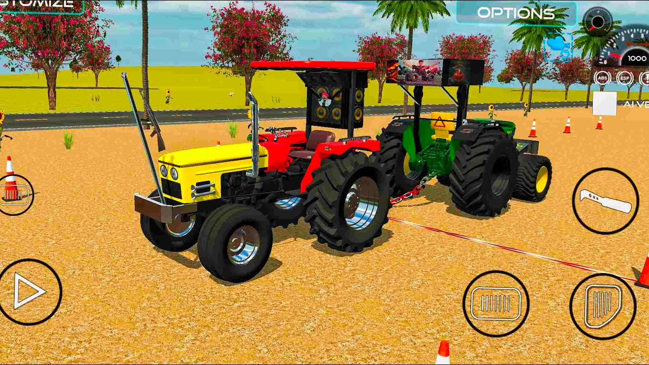 💥CHALLANGE THAR VS FORTUNER 💥BY TRACTOR PULL MUD IN GAME PLAY 🎮💥 ...