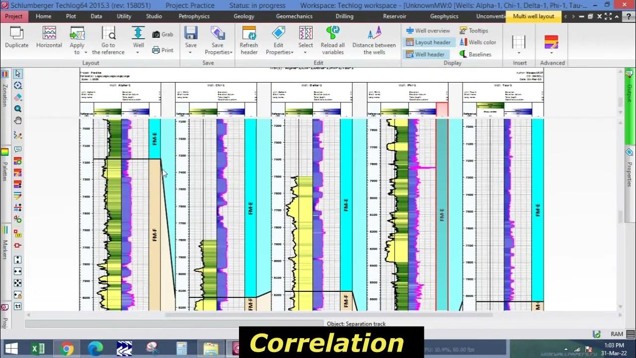 How to Create Well Correlation in Techlog || Techlog Tutorial || - YouTube