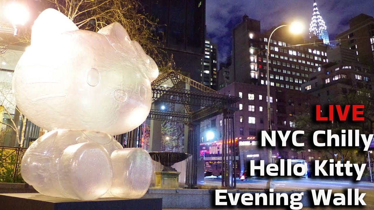 LIVE New York City | Hello Kitty Evening Tour & Walk New York Fashion ...