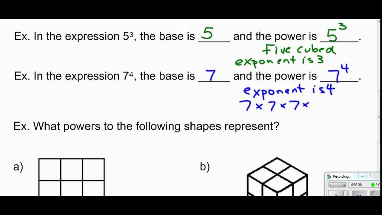 CH3 L1 Uising Exponents to Describe Numbers - YouTube