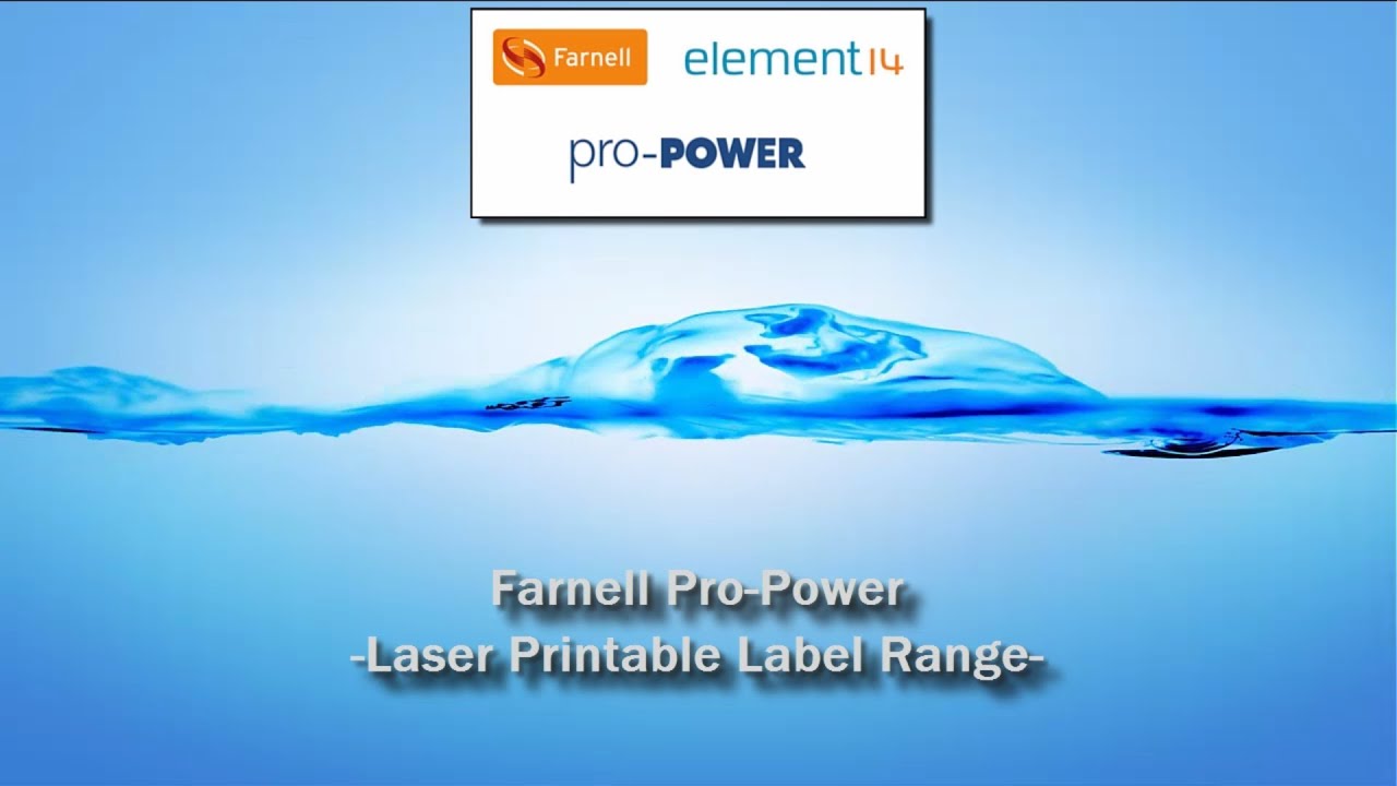 Video 1/5 - Farnell element14 Pro-Power Laser Printable Label Range ...