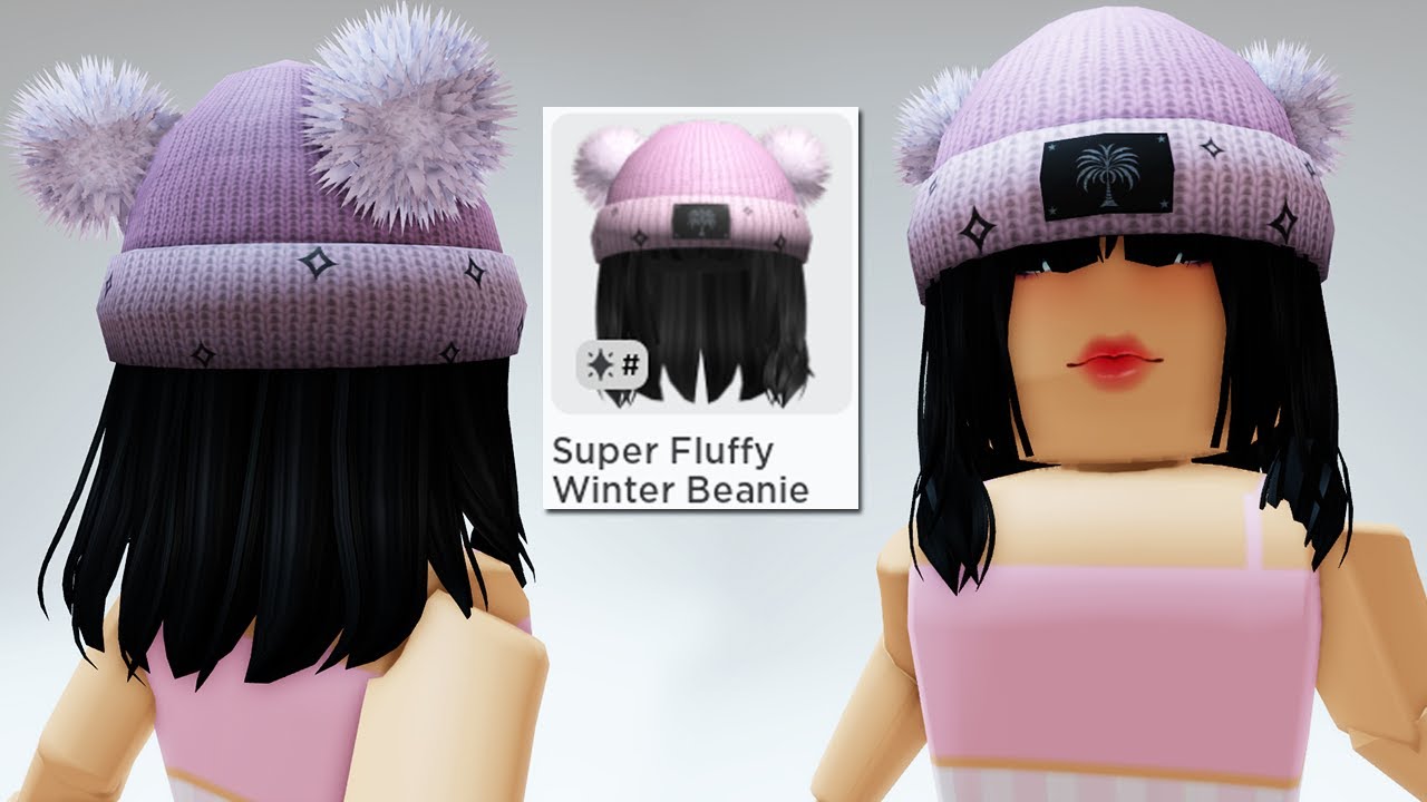 Get This Free Winter Pink Beanie With Hair ๐ฒ Roblox Youtube