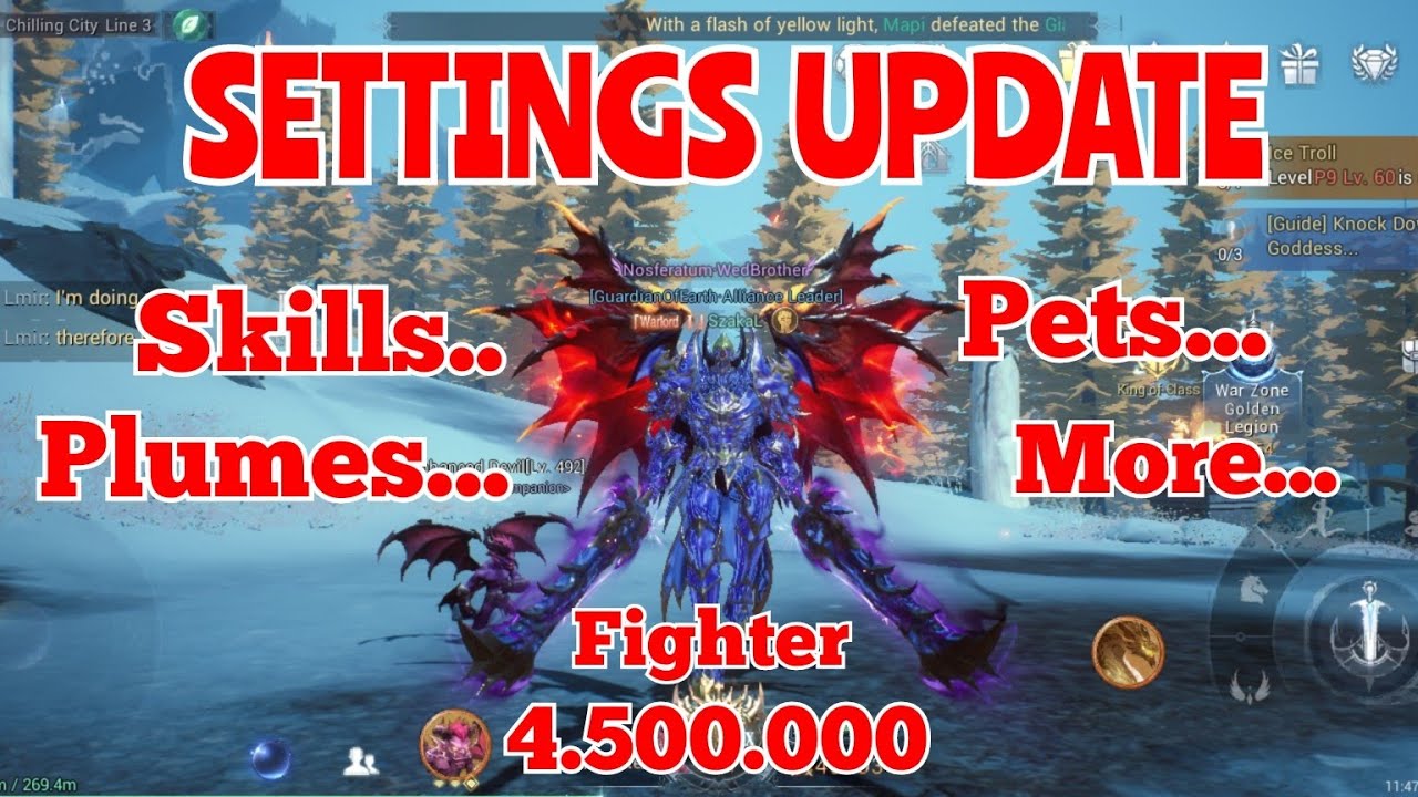 MU Origin 3 Fighter Setting Update Skills PvE PvP talents Wings and ...