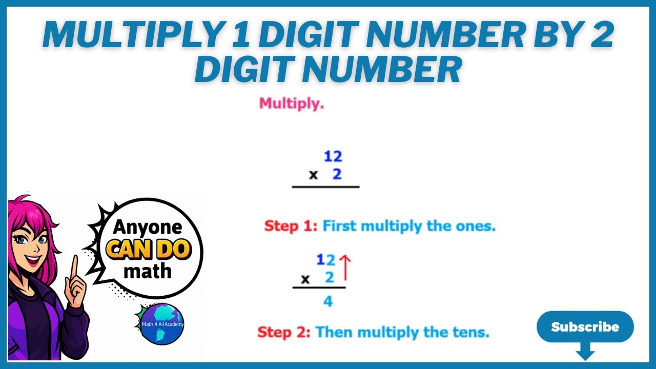 Grade 4 Multiply 1 Digit Number By 2 Digit Number - YouTube