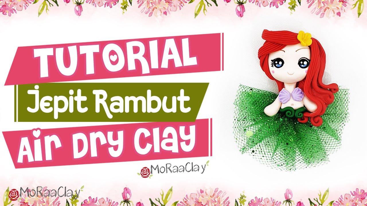 How to make Ariel Mermaid // Membuat hiasan jepit rambut Ariel Putri ...