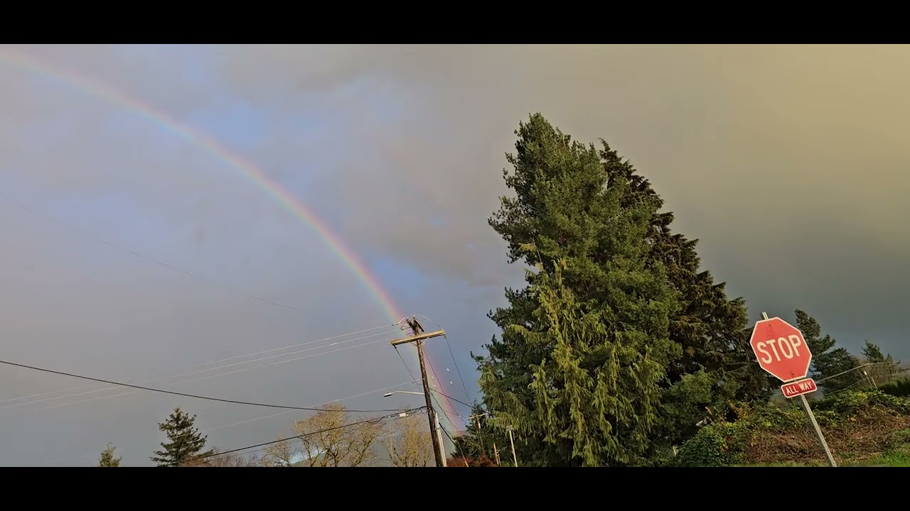 rainbow huge extreme in bellingham Washington - YouTube