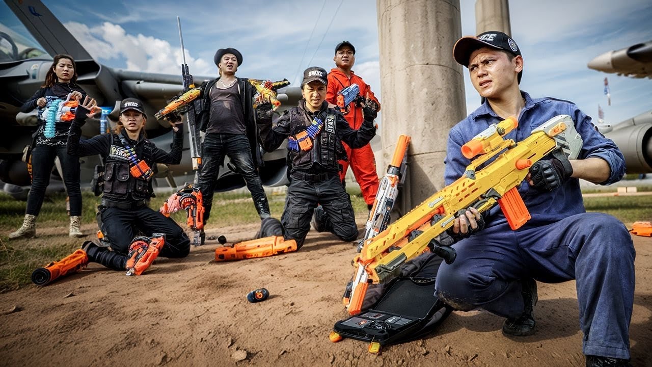 Alpha Nerf War : Alpha Squad's Epic Nerf Guns Battle Fire vs Terrorists! - YouTube