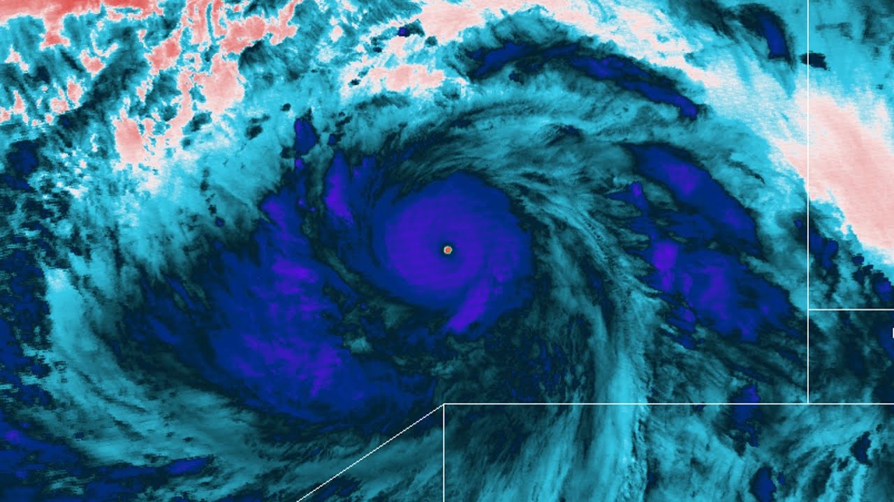 Infrared Satellite Imagery of Super Typhoon DIanmu (2004) - YouTube