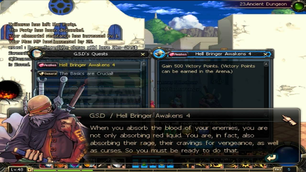 [DFO] Dialogue - 'Berserker' To 'Hell Bringer' (Awakening Quests) - YouTube