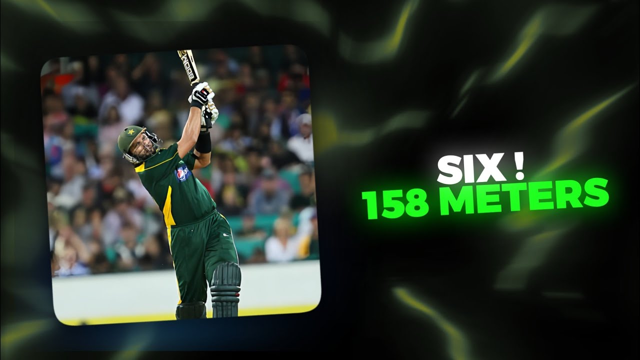 Shahid Afridi Hit 158 meters Longest Six | Longest Six In Cricket ...