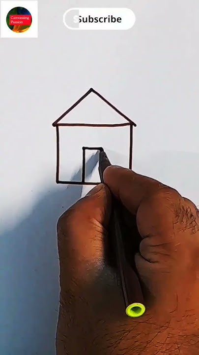 Draw a house using these easy steps #shorts #ashortaday Canvassing ...