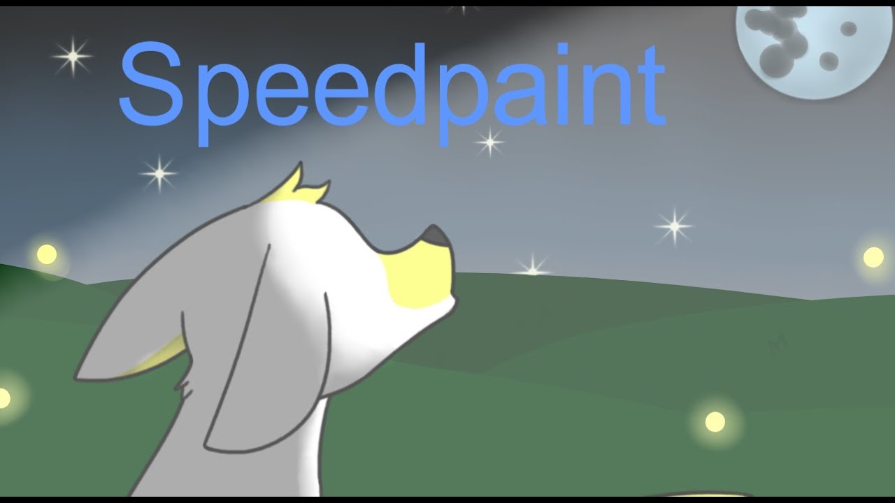 Fox Howling at the Moon Speedpaint - YouTube