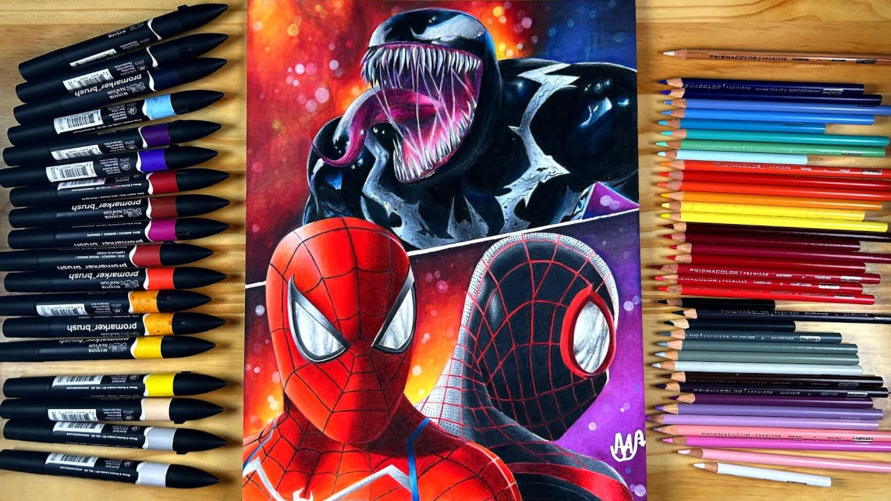 Drawing | Marvel's Spider-Man 2 | Venom | Miles Morales | PS5 ...