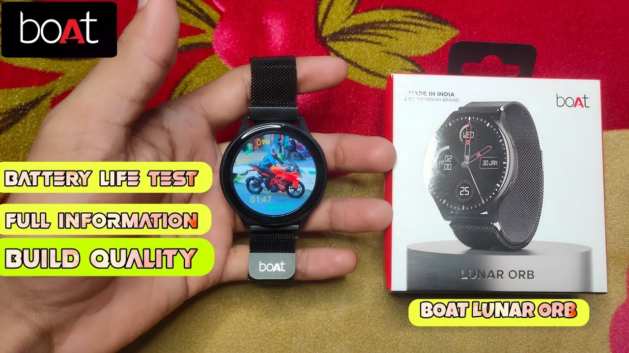 Boat Lunar Orb Smart watch ⌚ Battery Backup details and All information ...