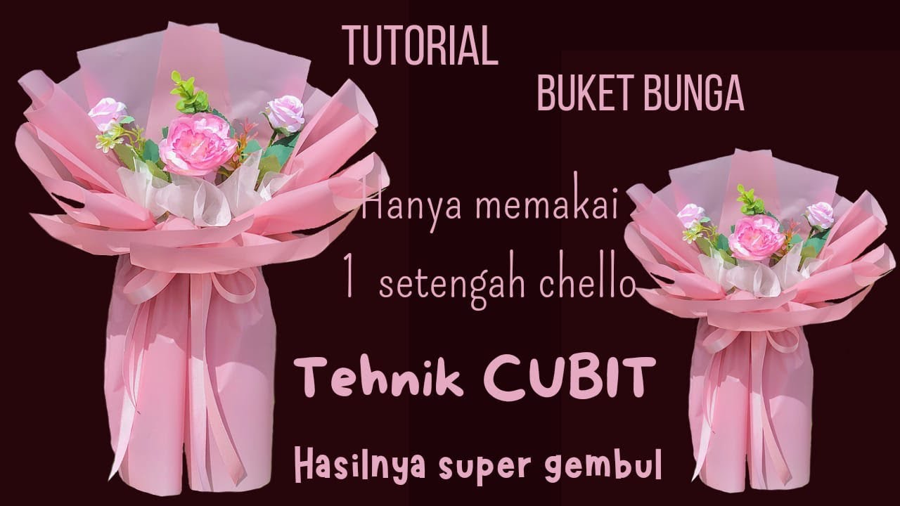 TUTORIAL buket bunga ||Tehnik cubit ||hemat chello - YouTube