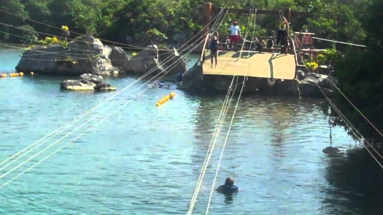 Zip line at Xel Ha 2 - YouTube