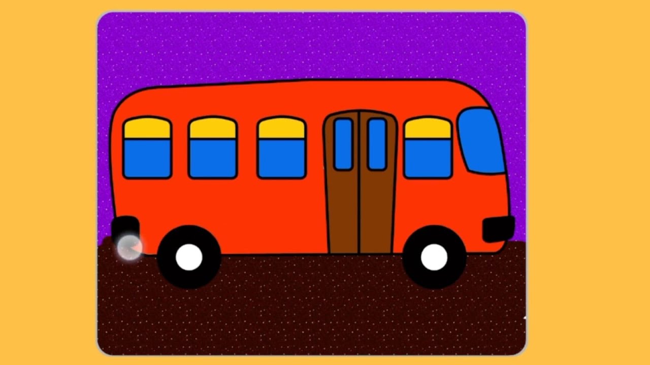 B for BUS ~ Learn to Color a Bus, Fun for Kids Bus coloring, Magical ...