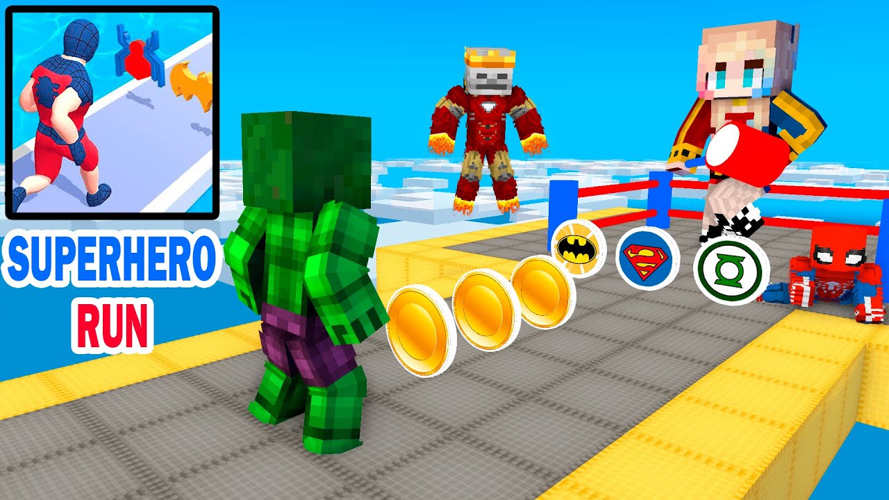 Become A Superhero Runner Challenge - Minecraft Animation - YouTube