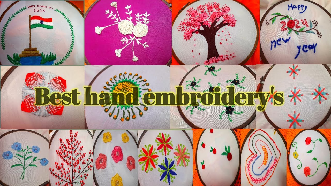 beautiful hand embroidery || all designs #viral - YouTube