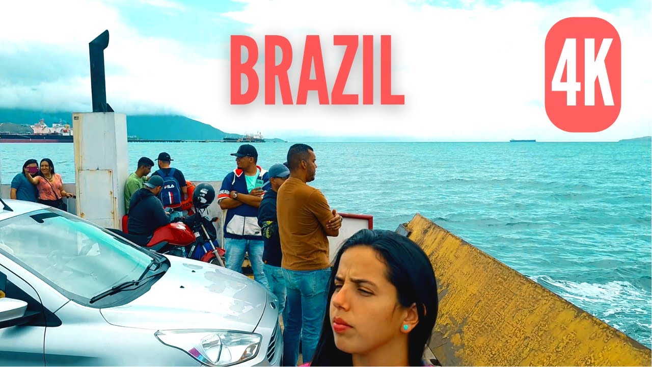 Ferry Boat Ride Ambience - Brazil 4K - Travessia da Balsa Ilhabela São ...