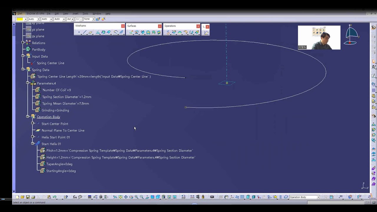 CATIA Knowledge Template (Compression Spring Template)_01 - YouTube