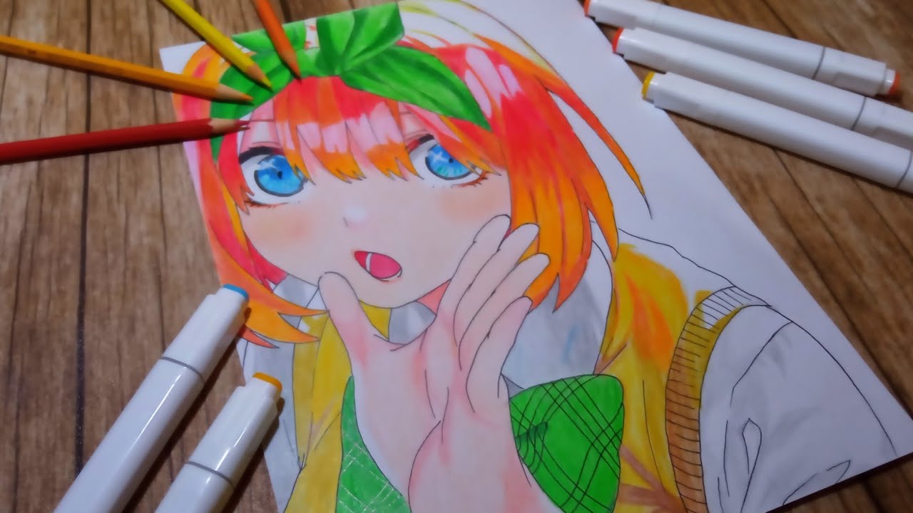 DRAWING NAKANO YOTSUBA (GO-TOUBUN NO HANAYOME [五等分の花嫁]|Step by Step ...