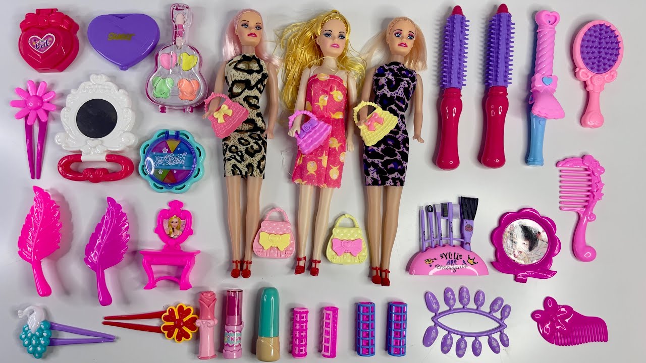 Satisfying Video | Unboxing Beautiful Barbie Girl With New Makeup Set ...