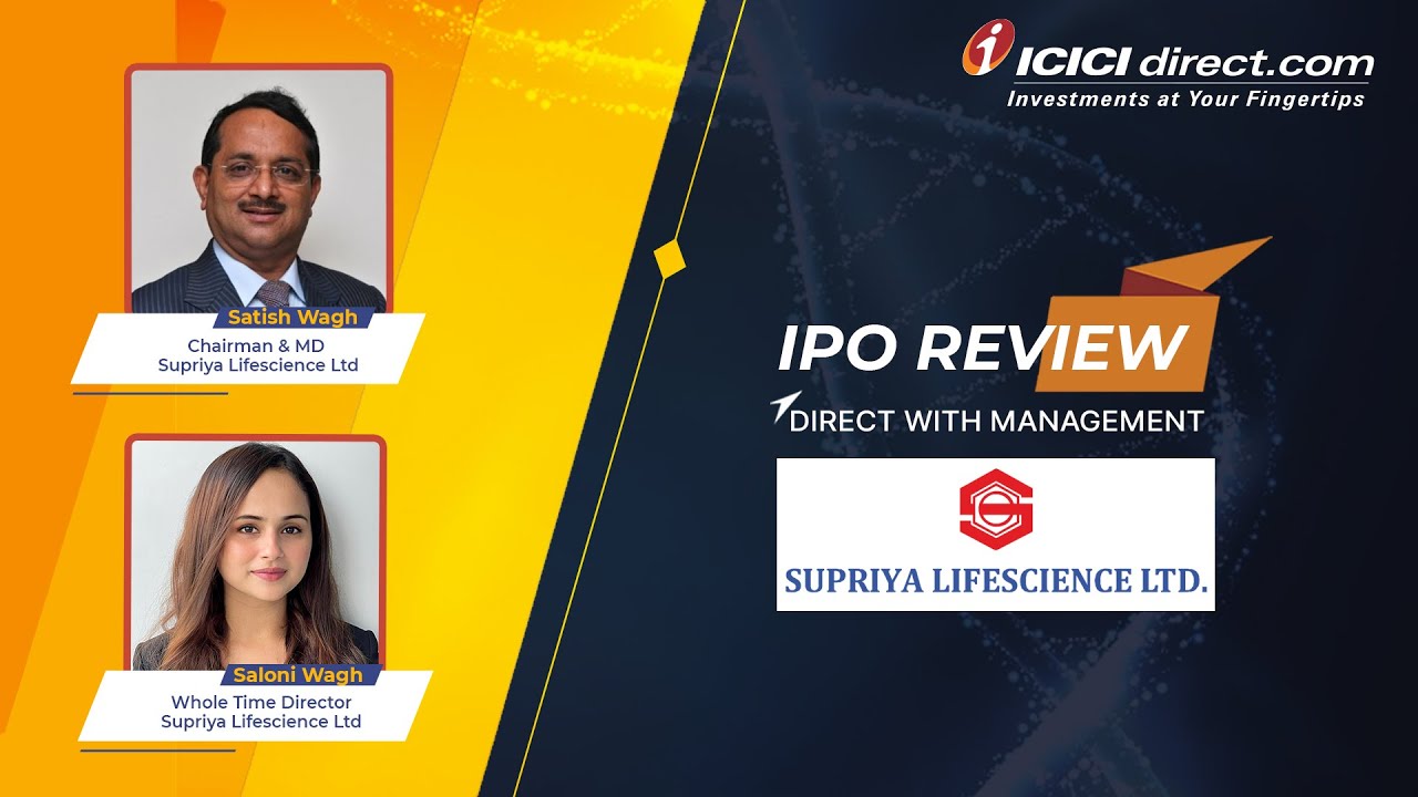 IPO Review Of Supriya Lifescience Ltd with Satish Wagh an Saloni Wagh ...