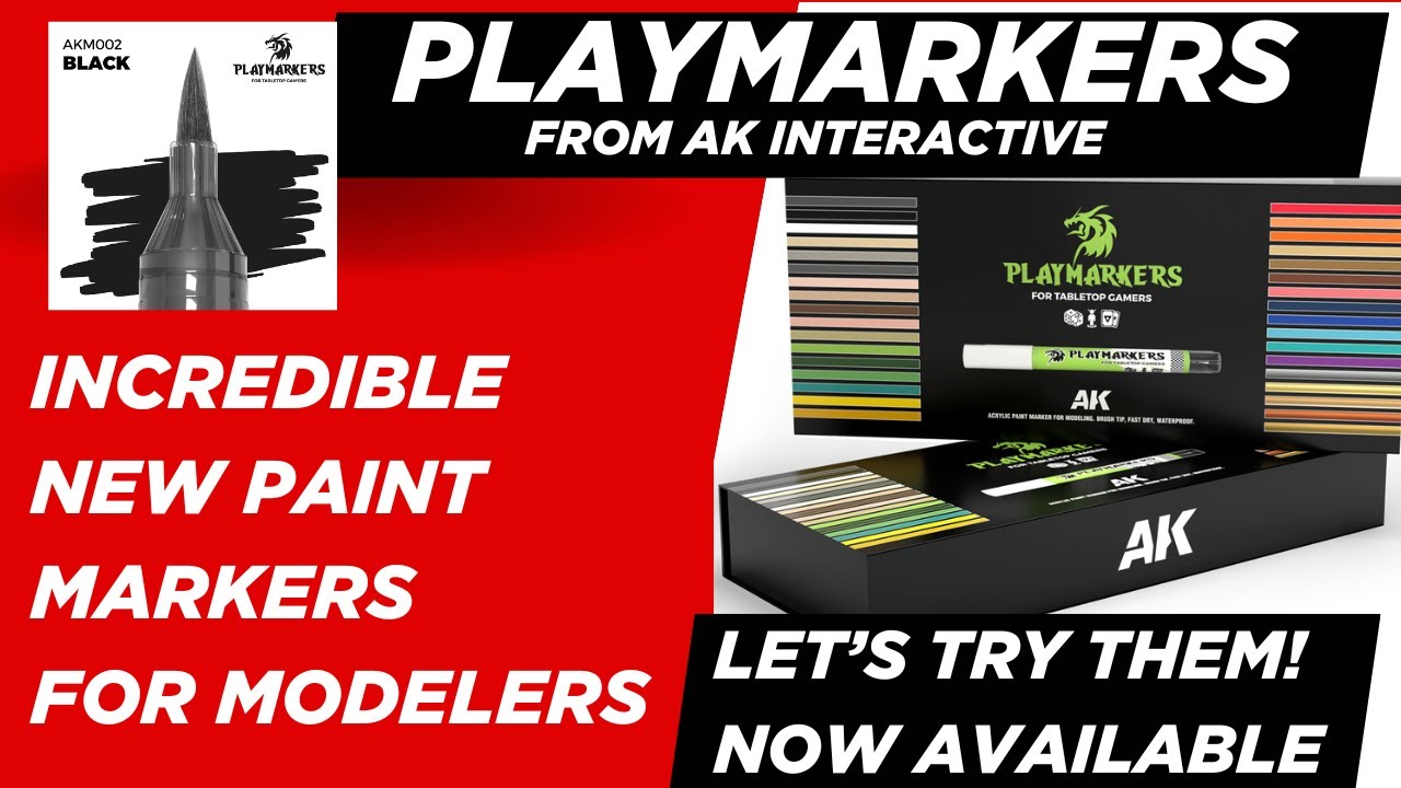 AK NEW PLAYMARKERS Incredible new paint pens for modelers Let's try ...