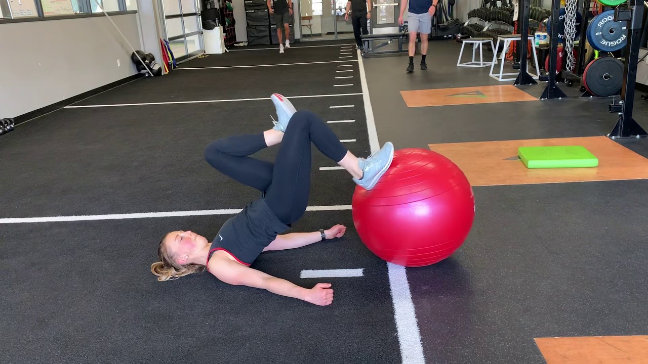 Stability Ball Hamstring Curl - SL Eccentric - YouTube