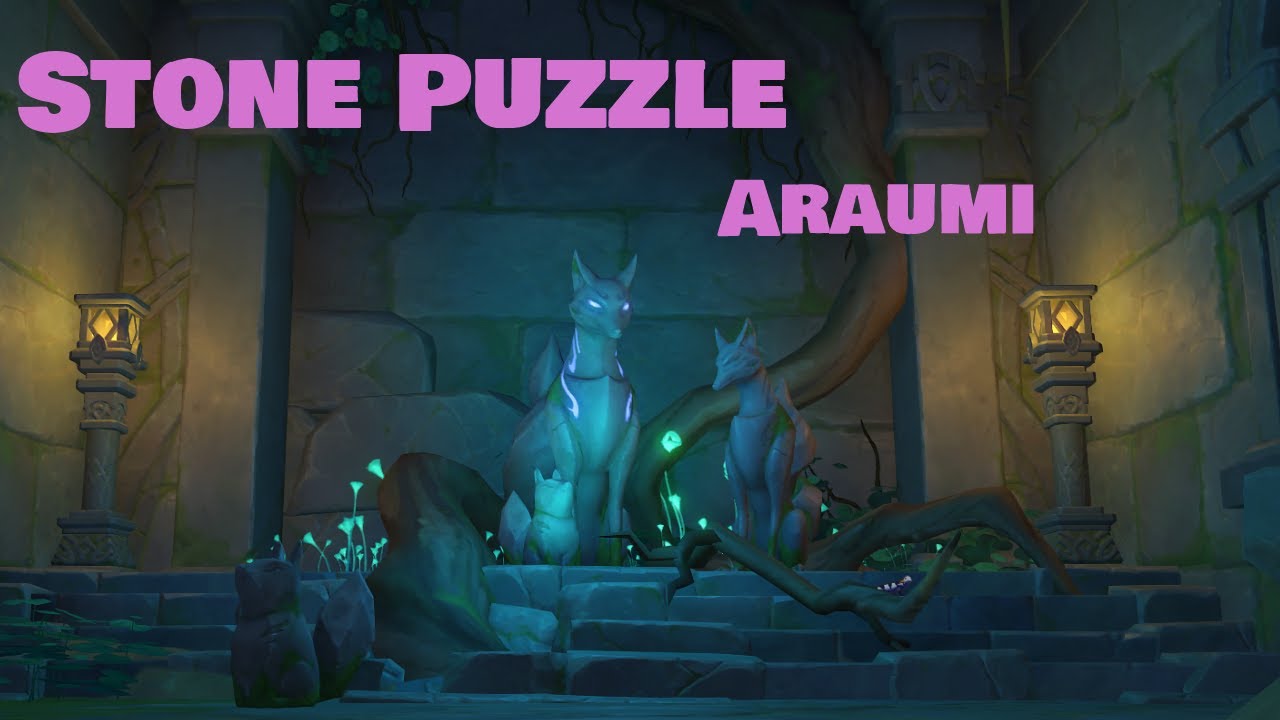 Genshin Impact Inazuma stone puzzle Araumi shrine - YouTube