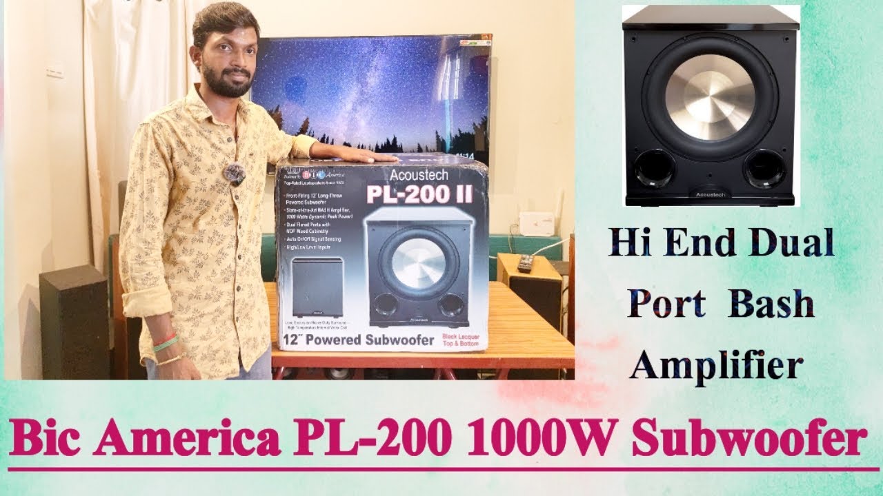 Bic America PL200 1000W - 12" Active Subwoofer - YouTube