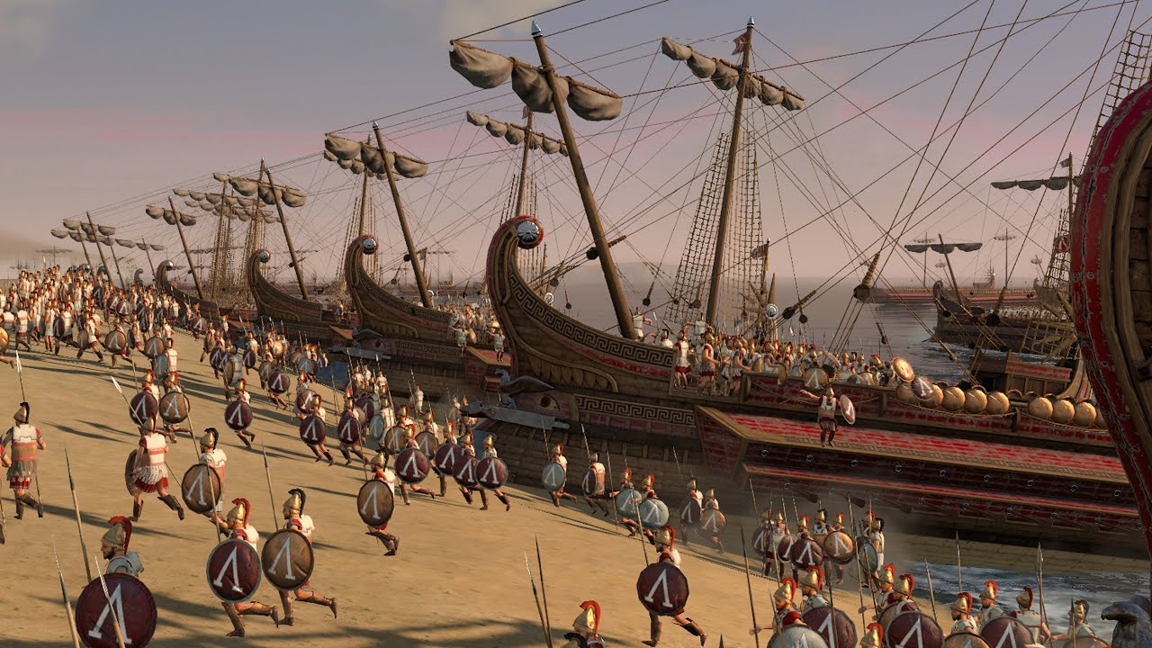 SPARTANS BEACH LANDING - Total War ROME 2 - YouTube