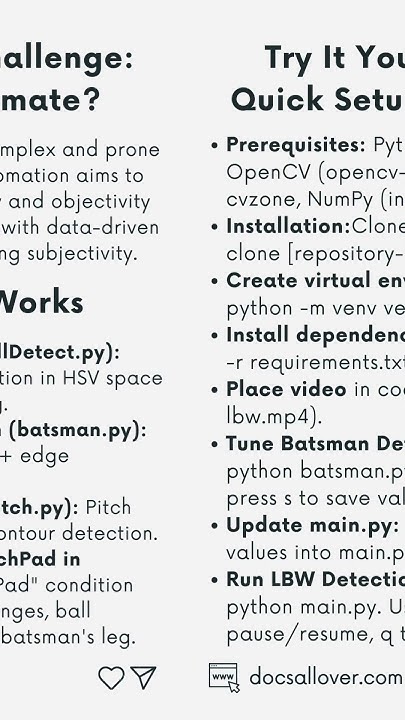 LBW Detection in Cricket Using OpenCV & NumPy #python #opencv #numpy # ...