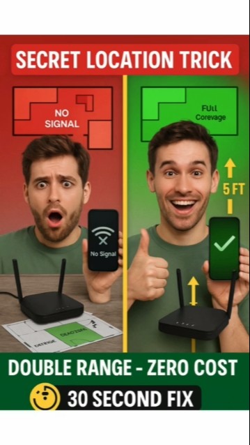 SECRET Router Location Trick DOUBLES WiFi Range In 30 Seconds #shorts ...