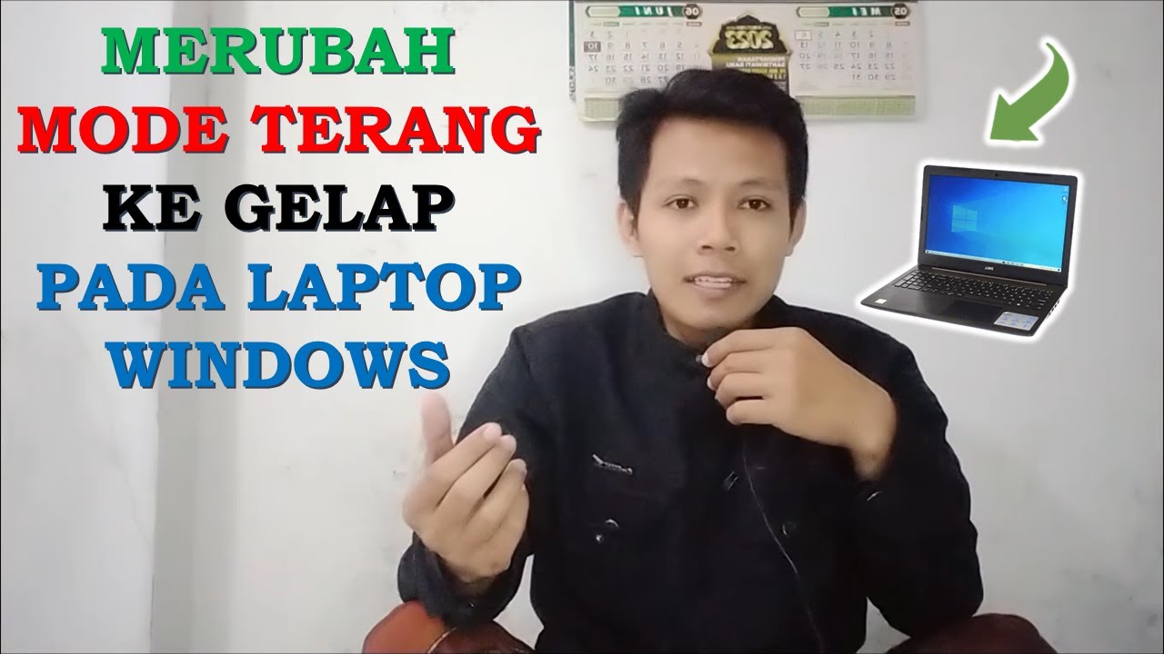 cara merubah mode terang ke gelap di wndows 10 - YouTube