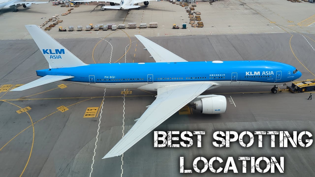 Best Spotting Location at Hong Kong Airport KLM Push back with ATC ...