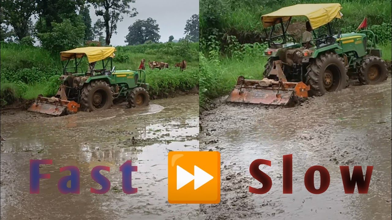 John Deere Tractors Moving Fast And Moving Slow - YouTube