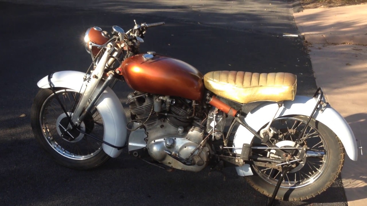 1952 Vincent Black and Red Touring Rapide For Sale - YouTube