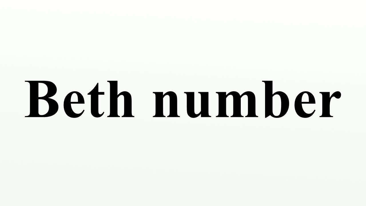 Beth number - YouTube