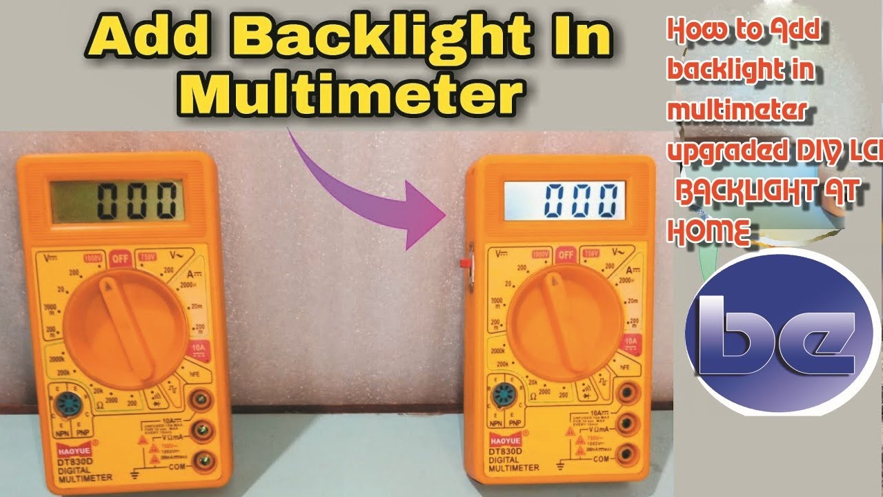 How to Add backlight in multimeter upgraded DIY LCD BACKLIGHT AT HOME ...