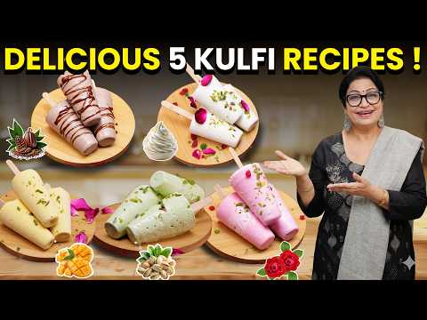 सिर्फ 2 Ingredients से बनाये! Market जैसी 5 Flavour Kulfi Ice Cream  | No Cook Ice Cream Recipe