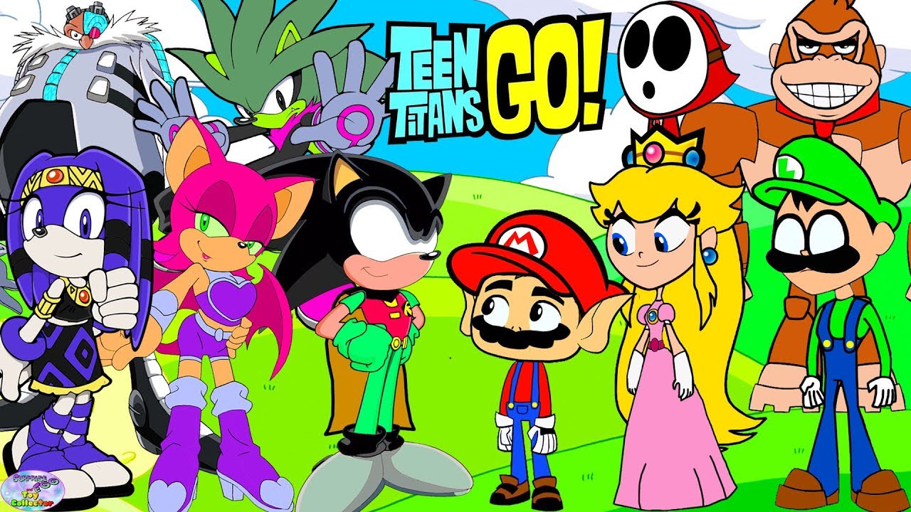 Teen Titans Go! vs. Sonic Mario Brothers and friends! Cartoon Character ...