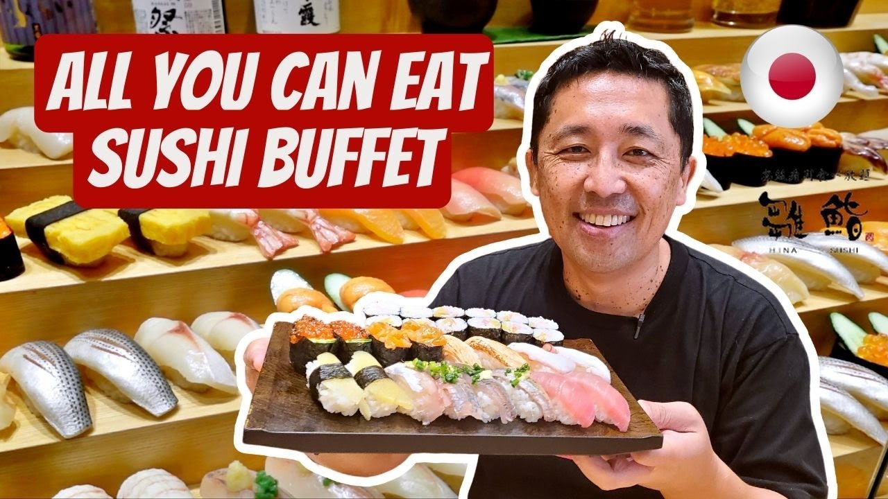 ALL YOU CAN EAT Sushi Buffet 🇯🇵 HINA SUSHI SHINJUKU 🍣 Best Sushi ...