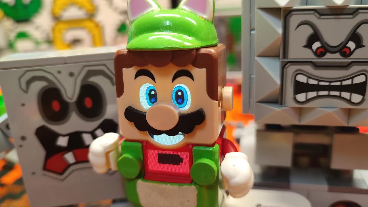 LEGO Super Mario green Cat Power UP LOW battery LEGO Mario - YouTube