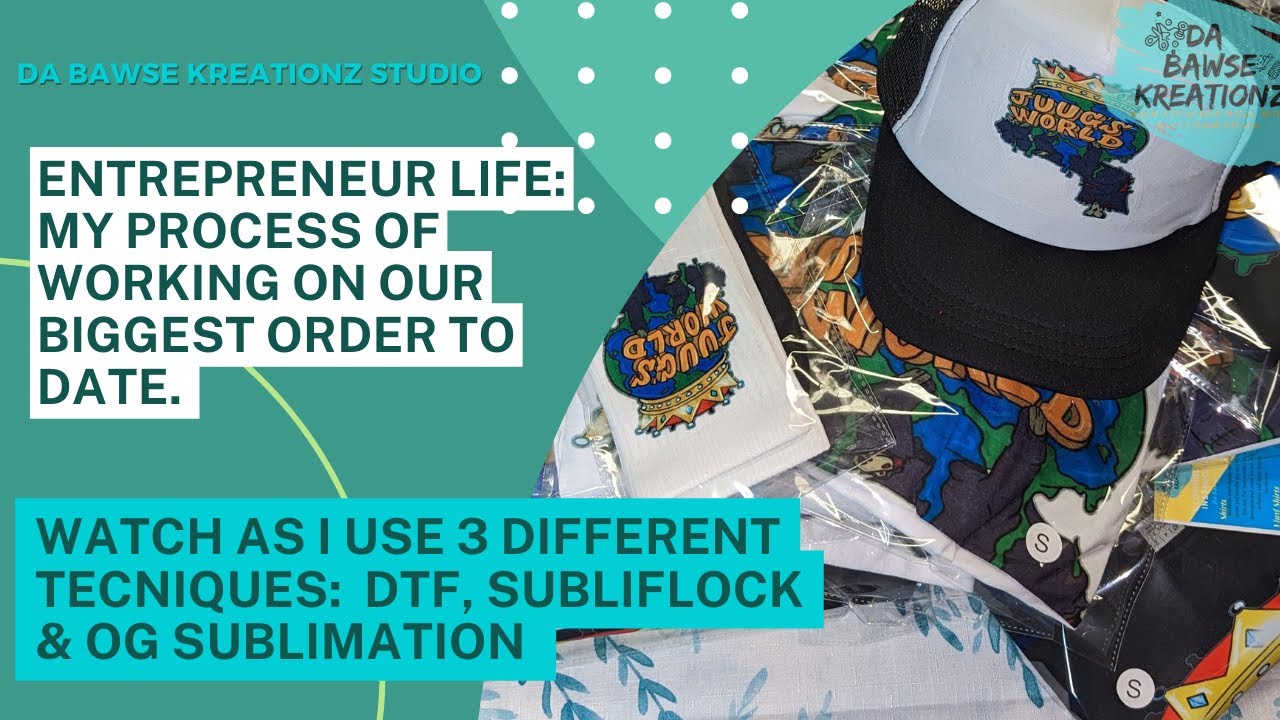 Entrepreneur Life: Biggest order yet, 3 different techniques. dtf ...