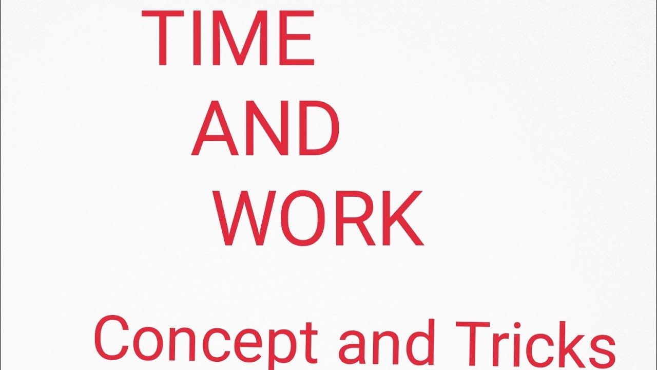 Time and work 1st types question trick and concept - YouTube