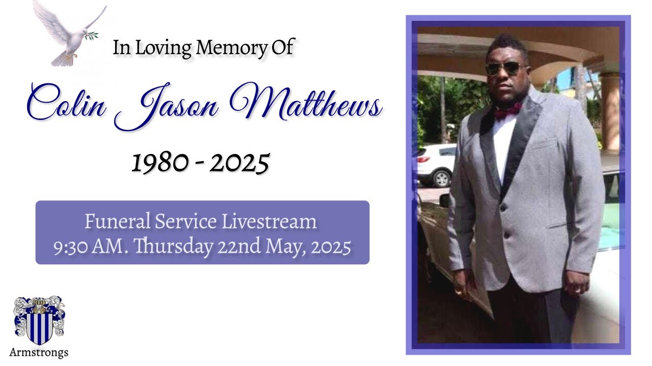 Colin Jason Matthews Funeral Service Livestream - YouTube