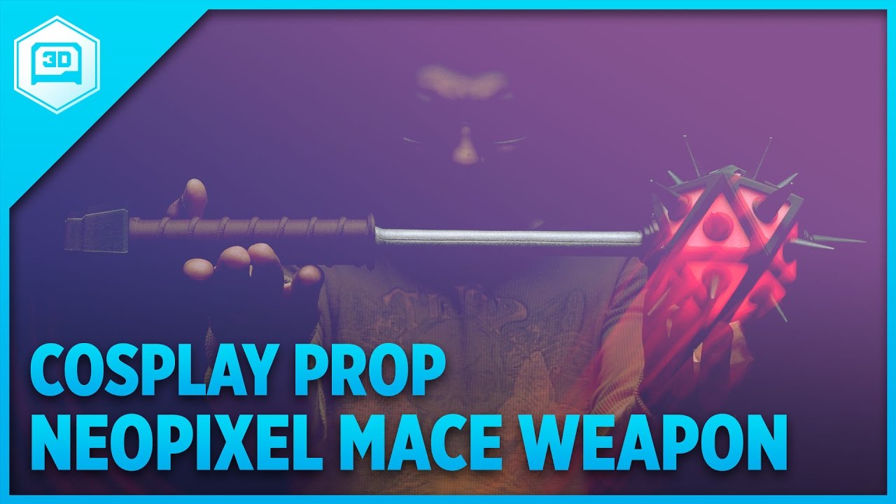 3D Printed Glowing Icosahedron Mace - YouTube